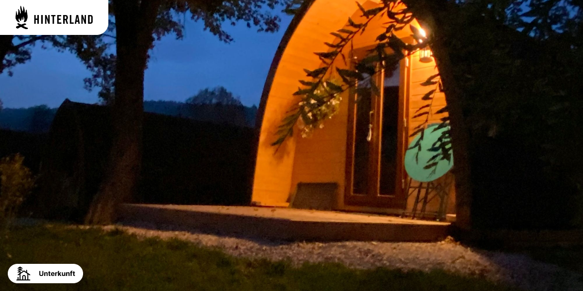 Unique overnight experience in the rustic pod!