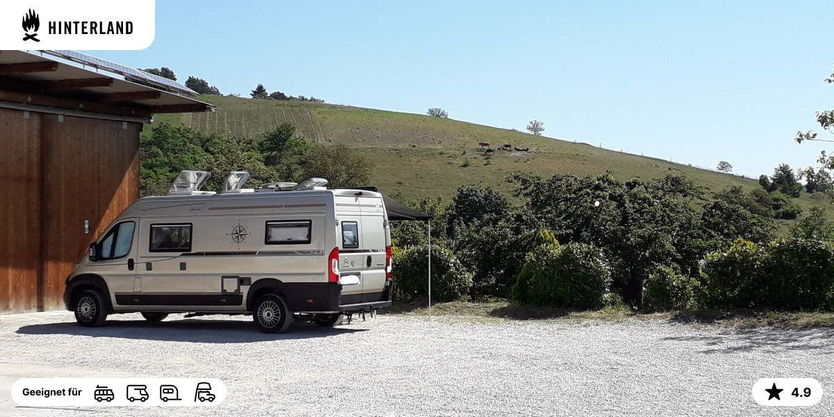 Idyllischer Stellplatz beim Bio-Winzer